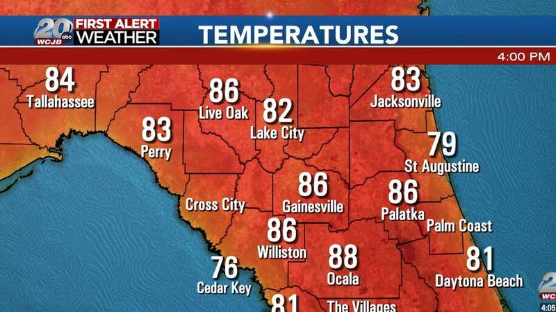 WCJB First Alert Weather Forecast | Noon Tuesday WCJB First Alert Weather Forecast | Noon Tuesday