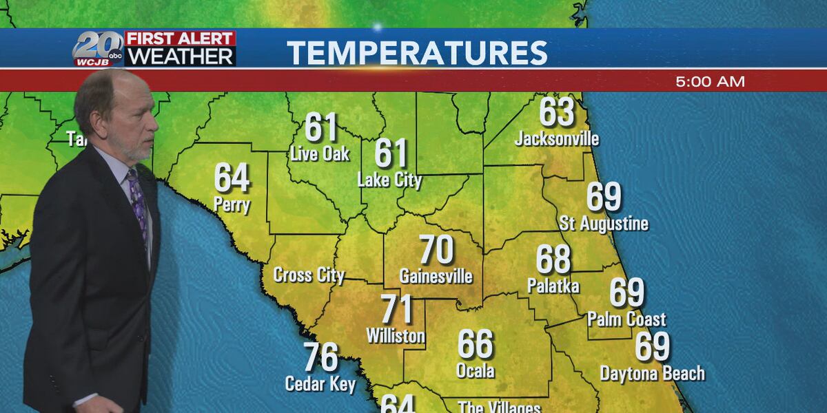 WCJB First Alert Weather Forecast | 5 a.m. Tuesday WCJB First Alert Weather Forecast | 5 a.m. Tuesday